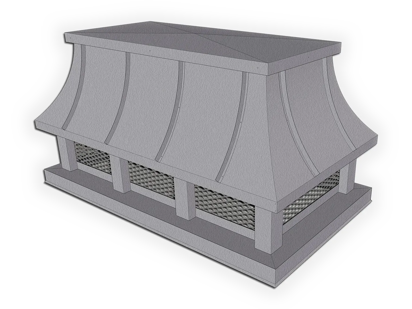 Concave Roof Chimney Cap / Shroud | KM Sheet Metal